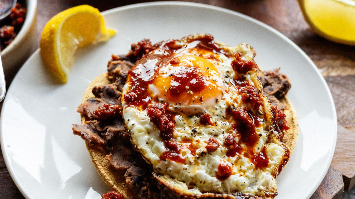 Smokey Chorizo and Egg Tostada – Grumpy Gary's